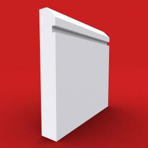 Edge Square Grooved MDF Skirting - Skirting King